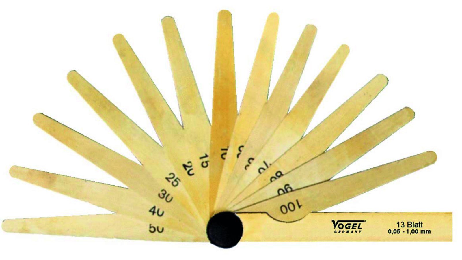 Vogel Messing Fühlerlehren - Satz 13 Blatt | kalibrierservice24.de